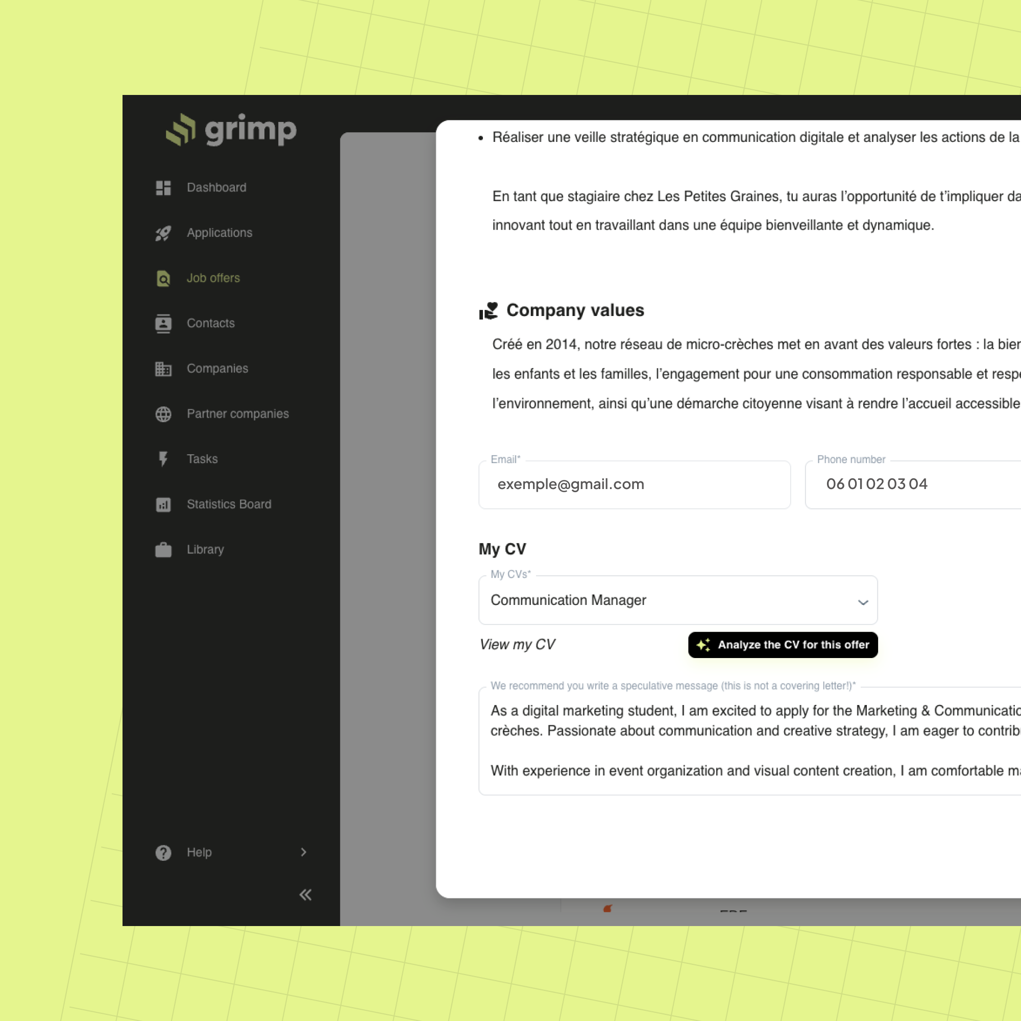 Candidater efficacement │ Grimp